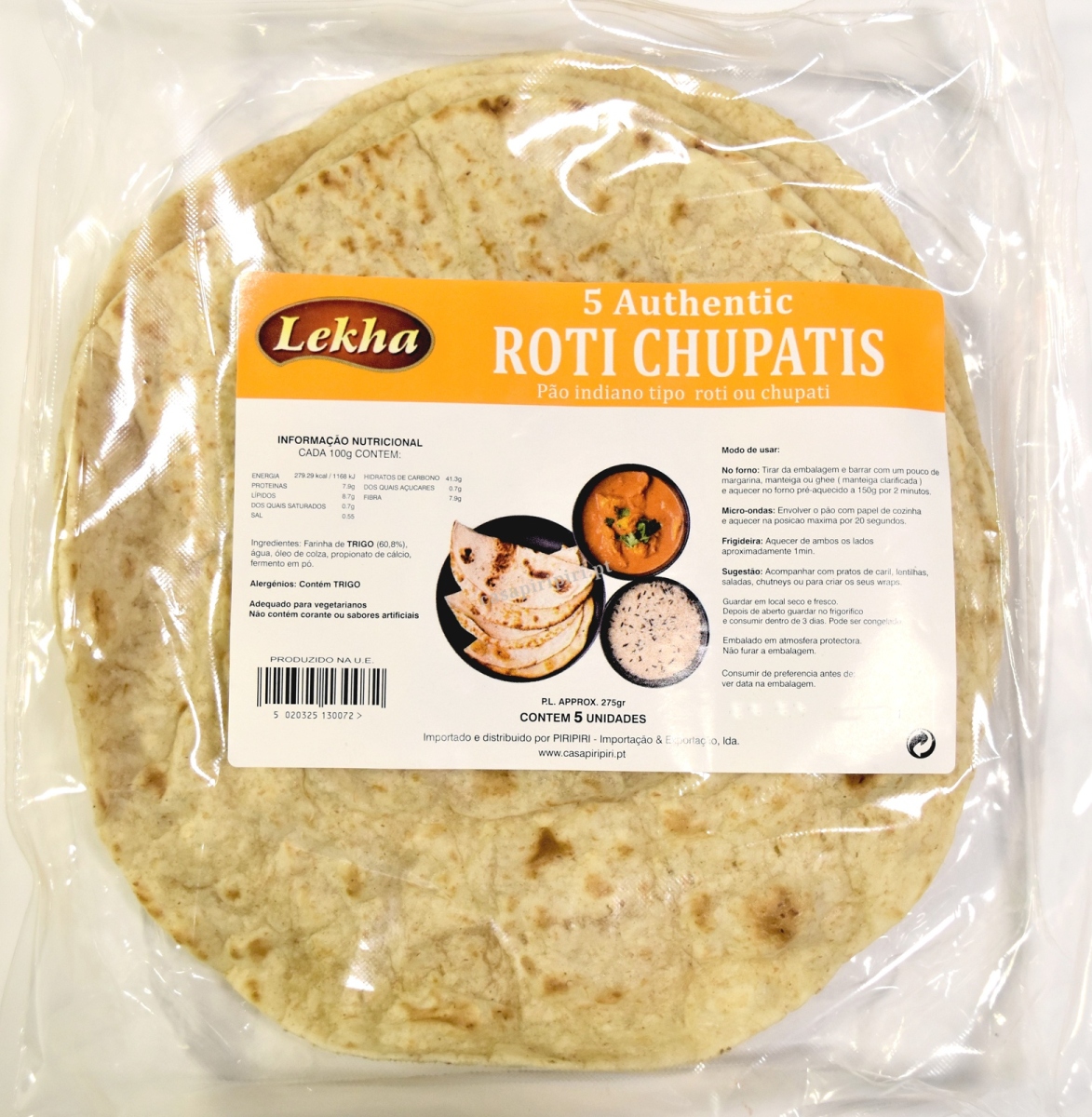 Pão indiano chupati ou roti Pão Indiano Casa Piripiri